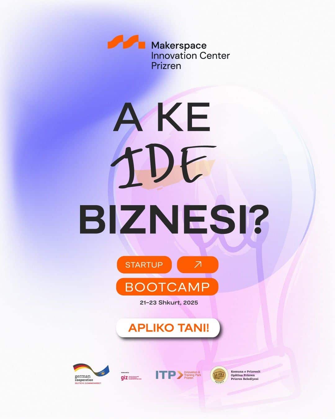 Thirrje për të gjithë të rinjtë me ide biznesi - Komuna e Prizrenit